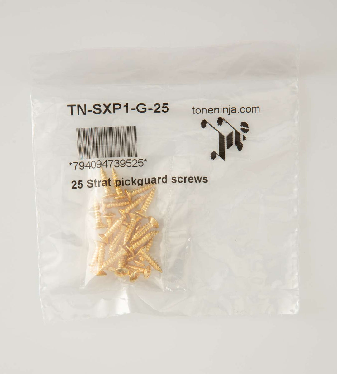 Genuine Tone Ninja Pickguard Screws for Fender, (25 pack), Gold ...