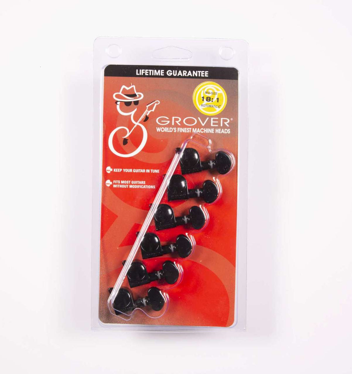 Genuine Grover Rotomatic Black Chrome Mid Size 6 Inline Left hand ...