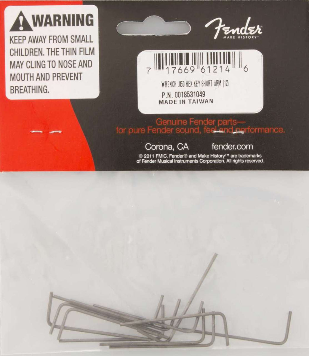 Fender 0.050 Hex/Allen key wrenches 12pcs 001-8531-049 | SportHiTech