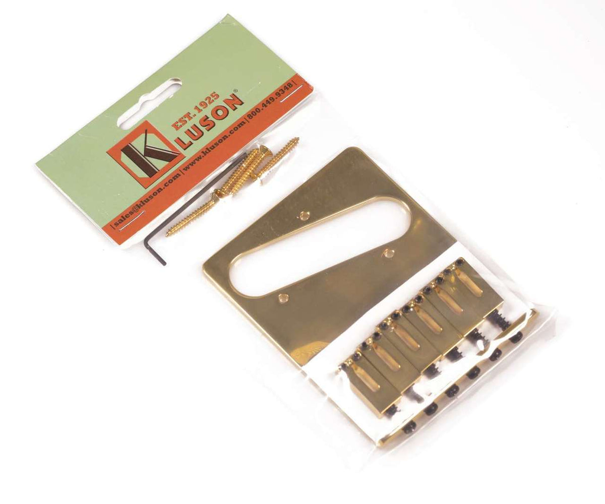 Kluson 4 hole 6 Saddle Telecaster Drop in Upgrade Bridge, Steel Saddles ...