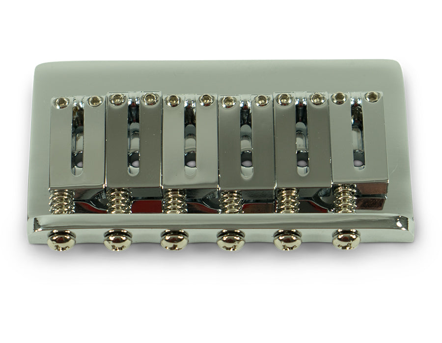 Kluson Standard 6 String Fixed Hardtail Bridge, Through-mount, Chrome ...